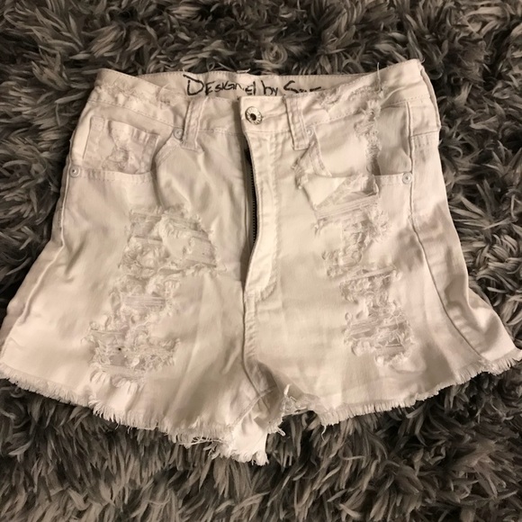 Special A | Shorts | Womens Distressed White Shorts | Poshmark